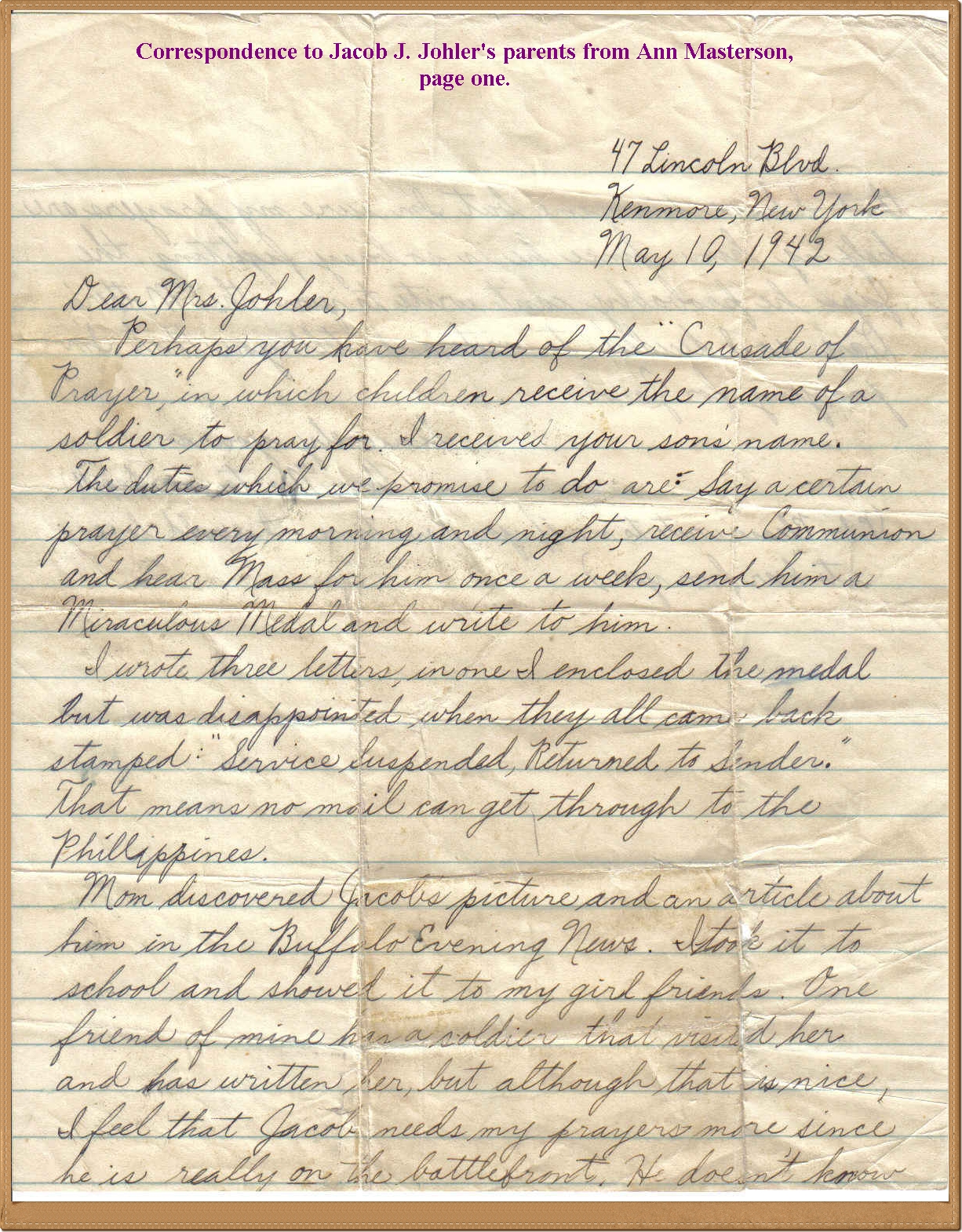 * Ann Masterson, Prayer Warrior | Johlerpow and Zale et al.